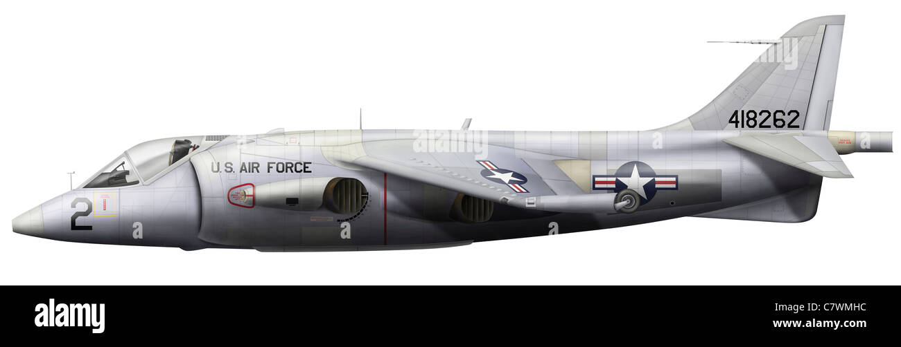 Illustration of a Hawker P1127 Kestrel Stock Photo - Alamy