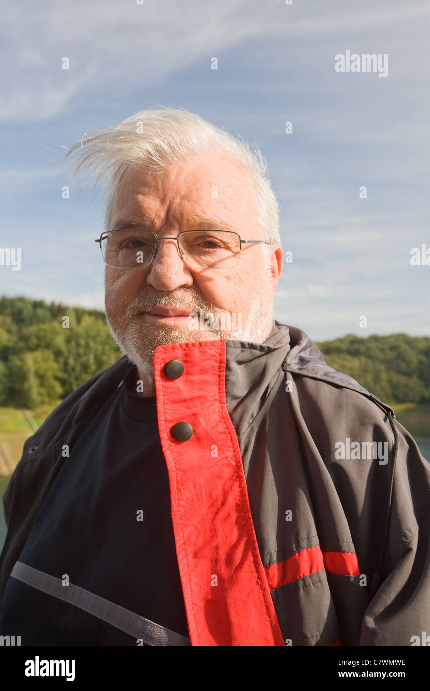 Close up senior man blowing hi-res stock photography and images - Alamy