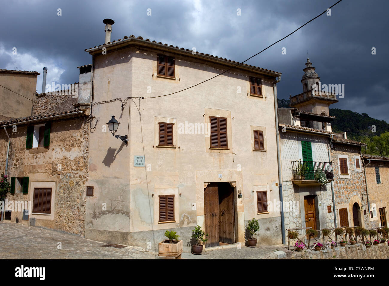 the old village of Valldemossa in Mallorca, Spain Stock Photo - Alamy