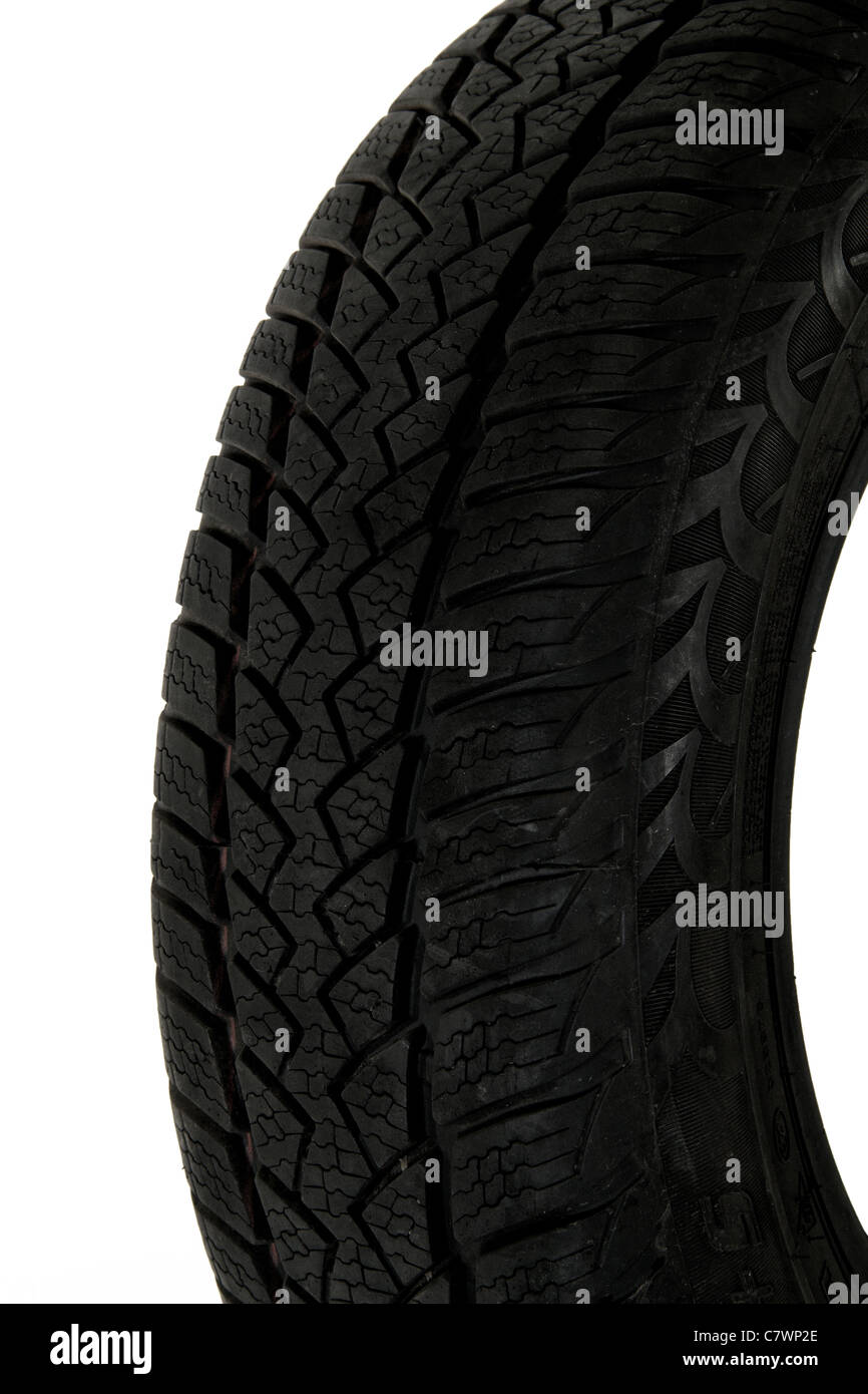 A fragment of the tire tread, isolated on a white background Stock ...