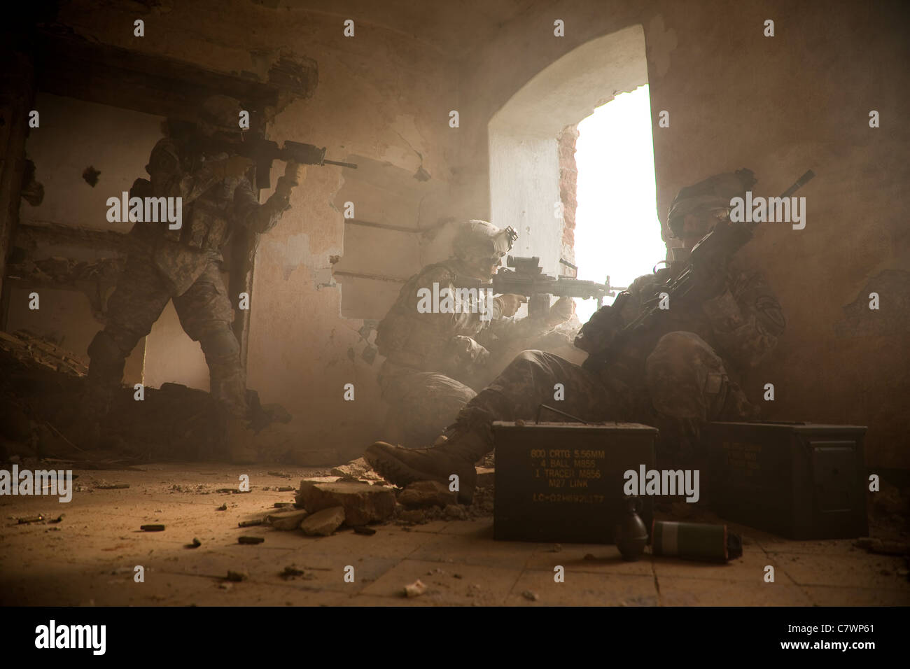 U.S. Army Rangers in Afghanistan combat scene Stock Photo - Alamy