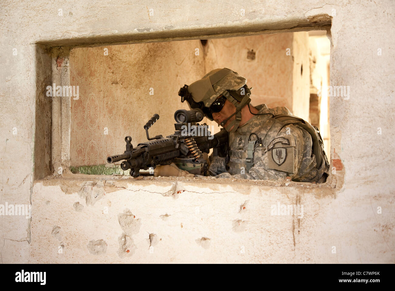 U.S. Army Ranger in Afghanistan combat scene Stock Photo - Alamy