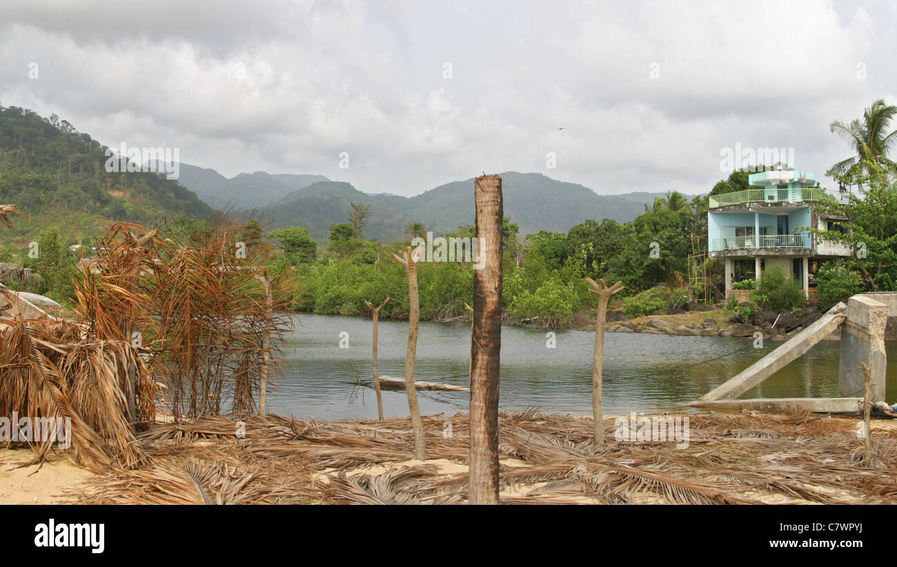 Freetown West Area Hamilton beach Sierra Leone Panorama Stock Photo - Alamy