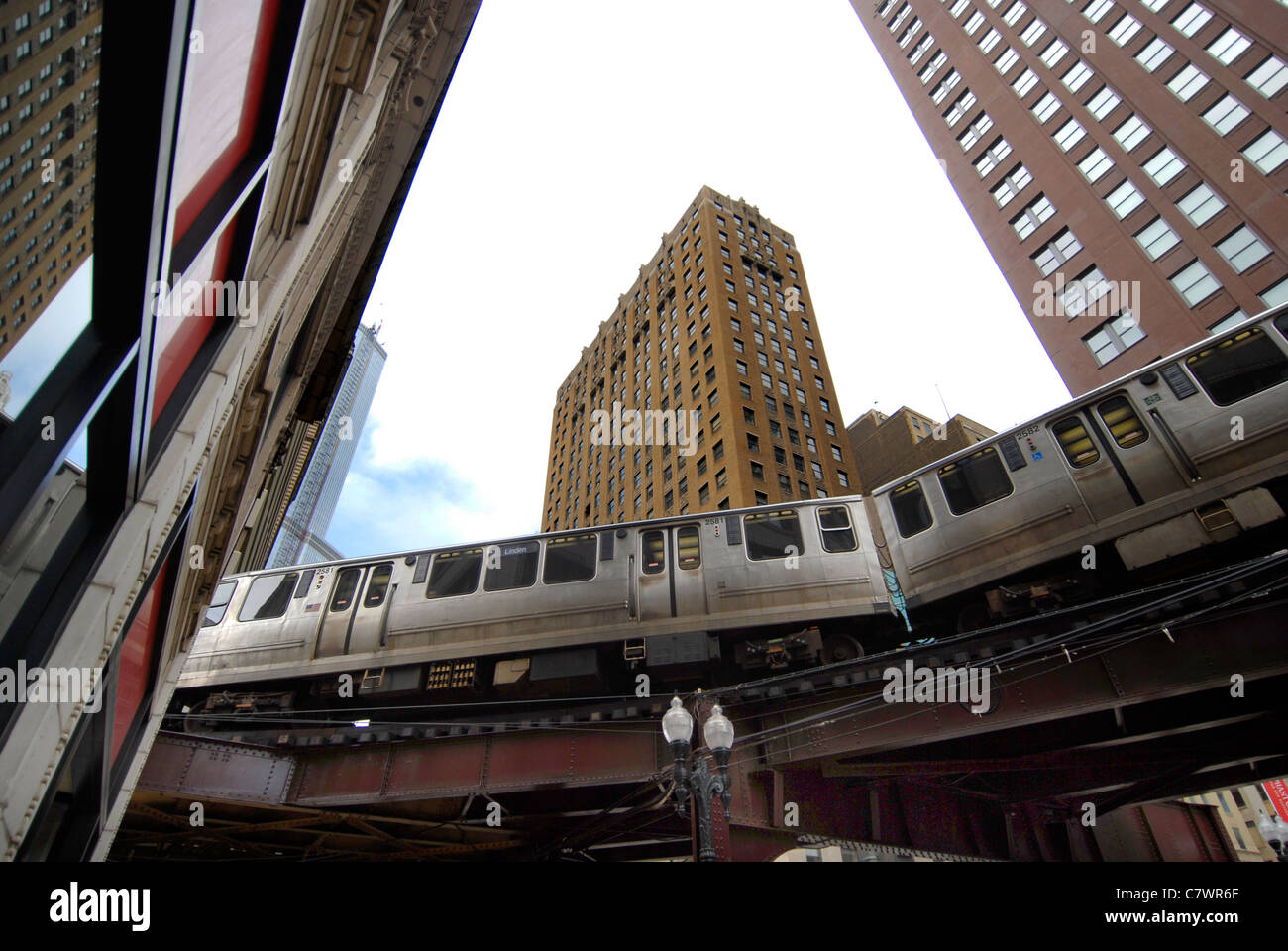 The El Train Chicago Stock Photo - Alamy