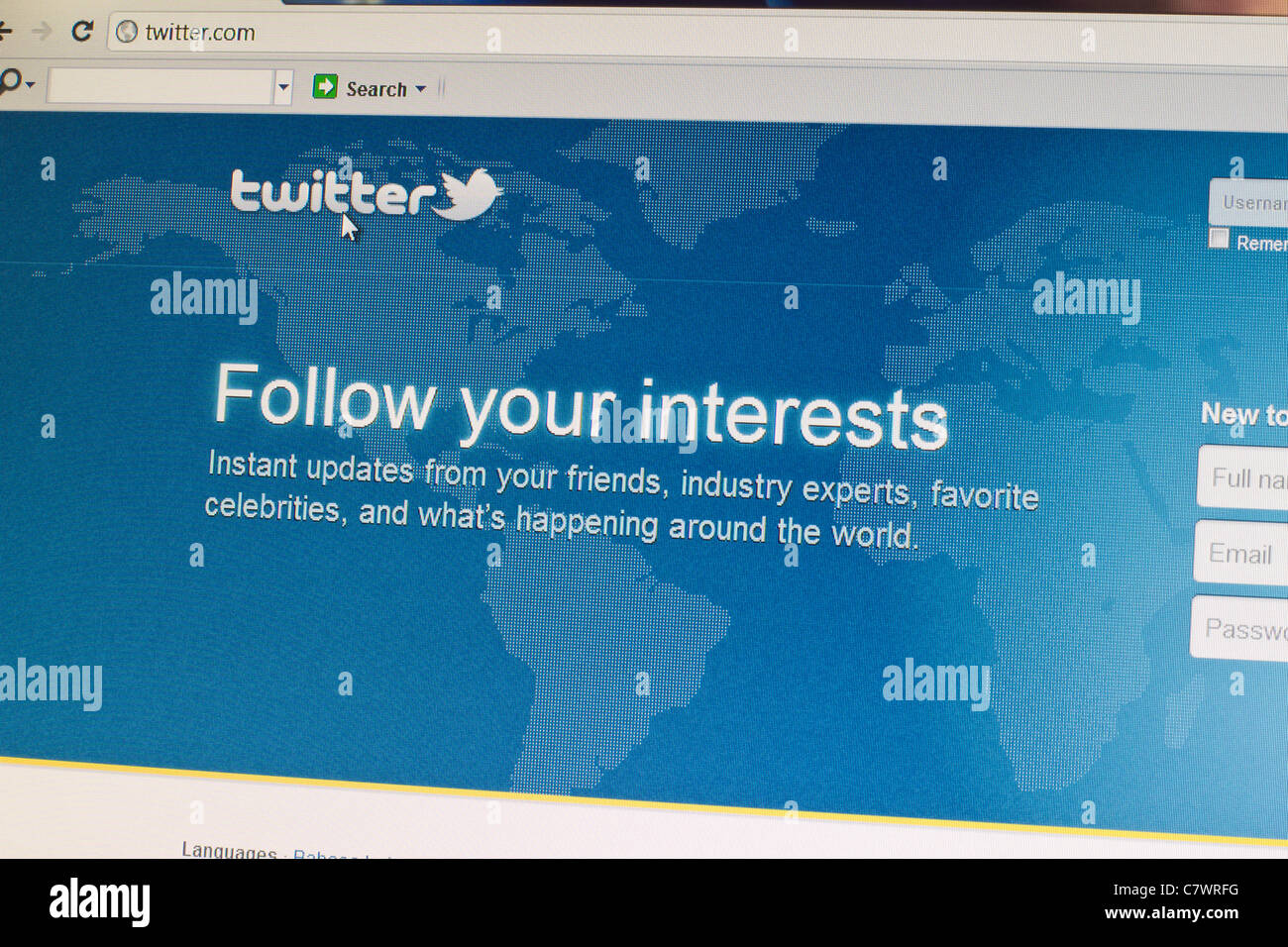 Twitter web page on the browser Stock Photo - Alamy