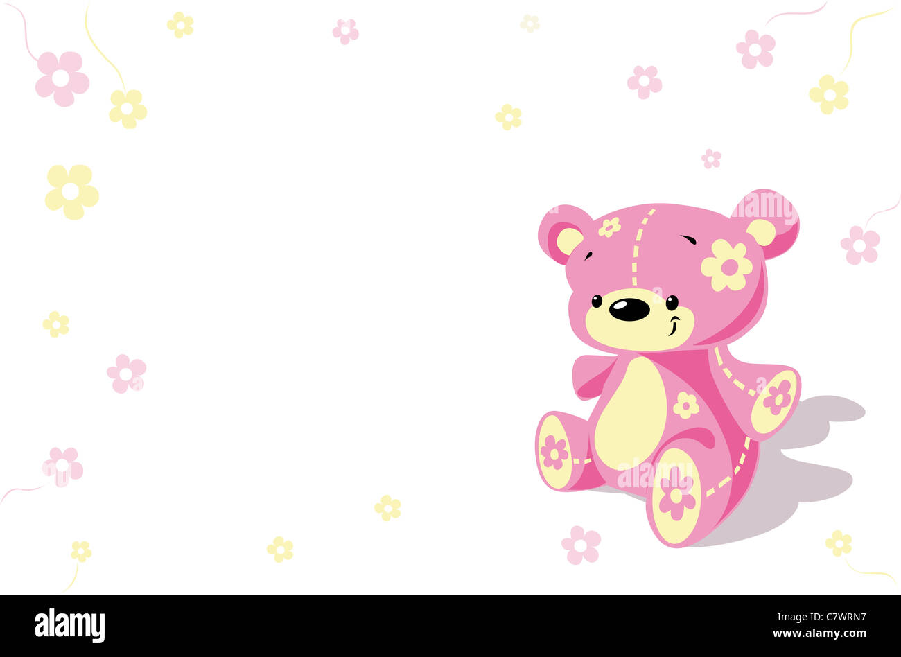 Pink flower bear Stock Photo - Alamy