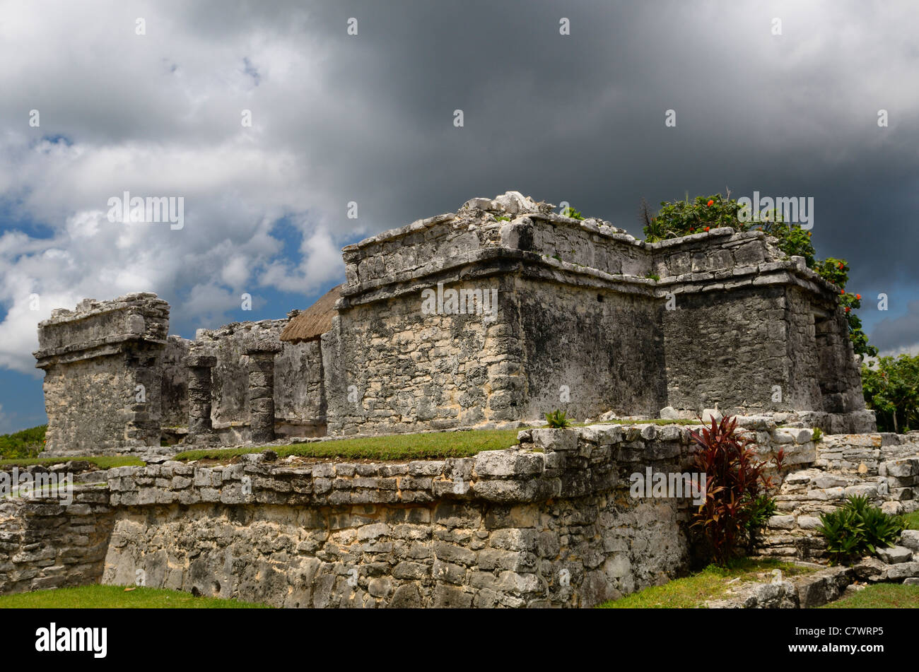 Resevoir house ruin at Tulum Mexico with storm cloud Stock Photo - Alamy