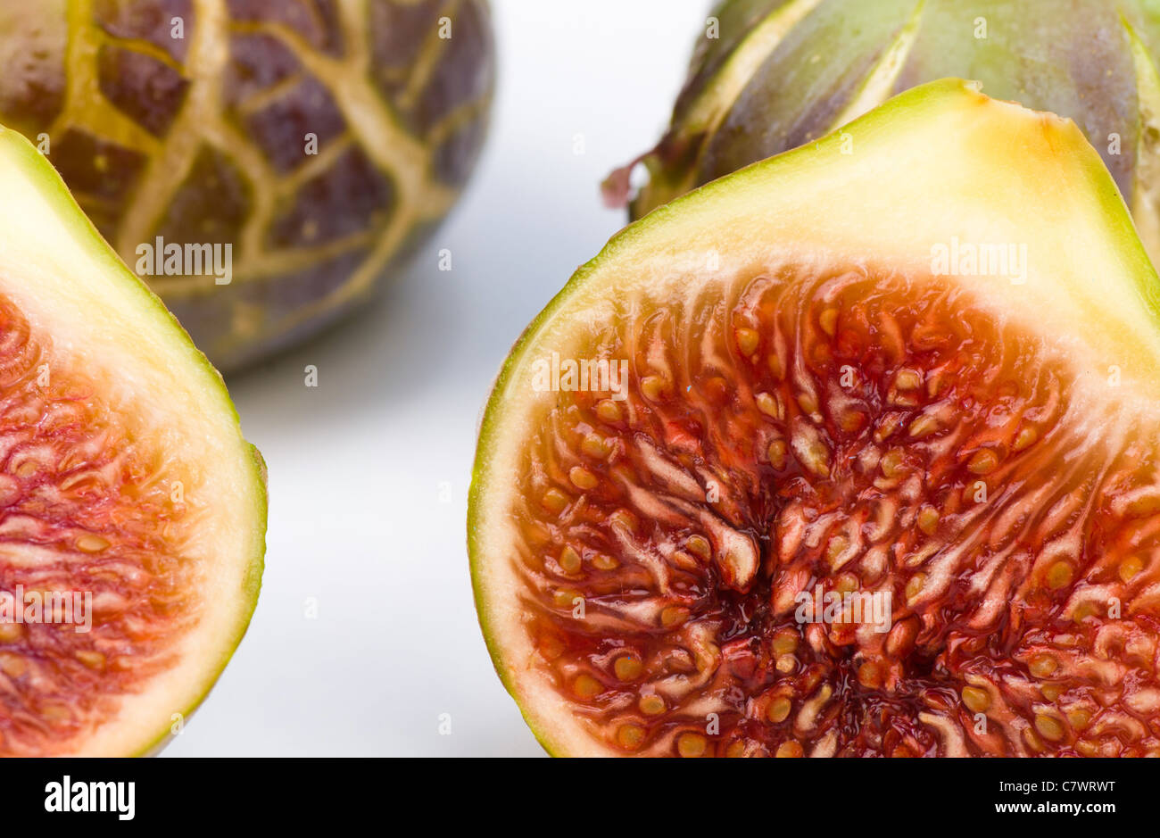 Fresh figs isolated on white, autumn fruit Stock Photo - Alamy