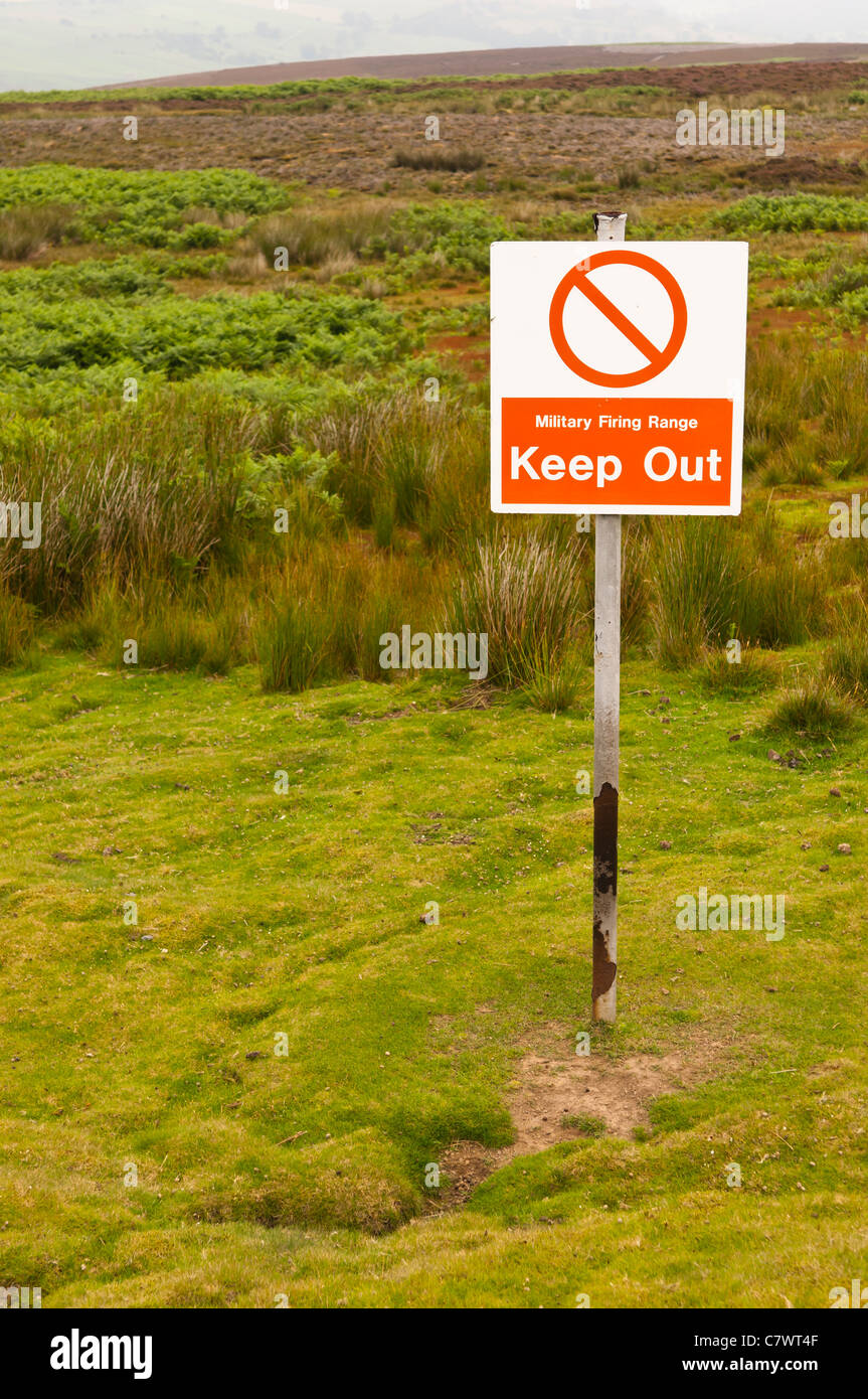 A Military Firing Range warning sign in North Yorkshire , England ...