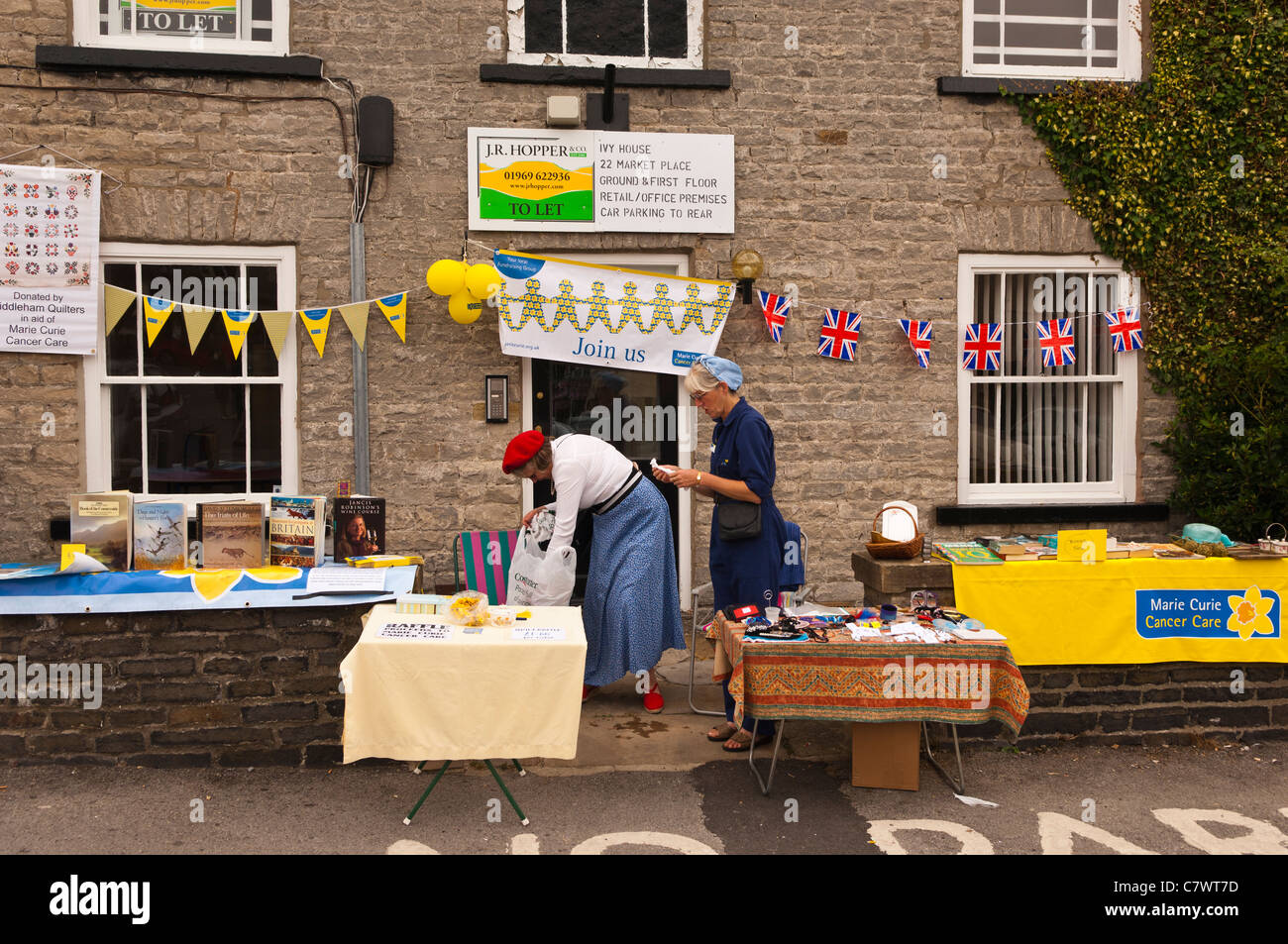 A Marie Curie cancer care stall at the 1940's weekend at Leyburn in ...