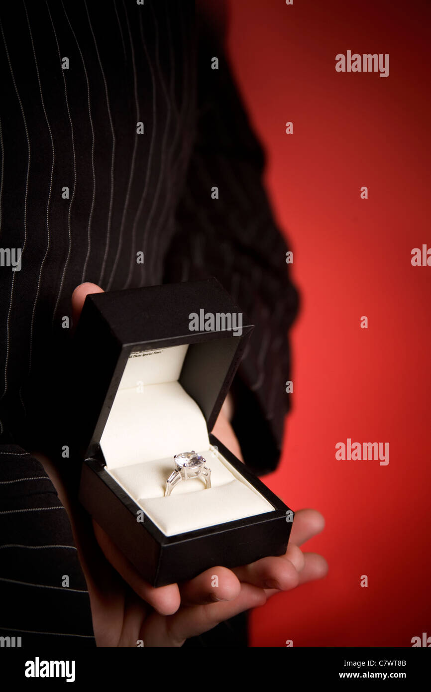 Person preparing for a proposal Stock Photo - Alamy