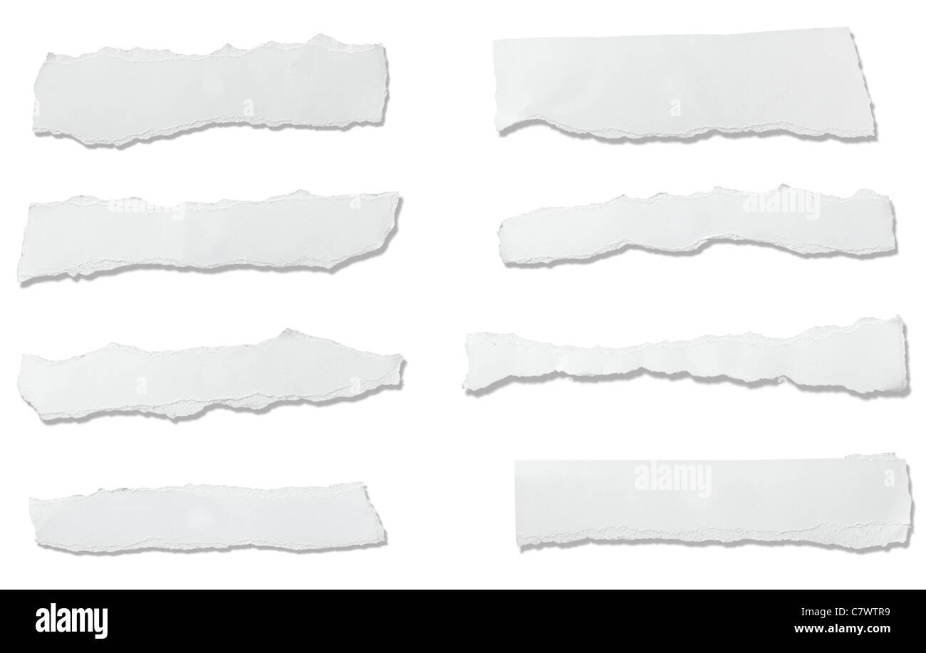 collection of various ripped pieces of paper Stock Photo - Alamy