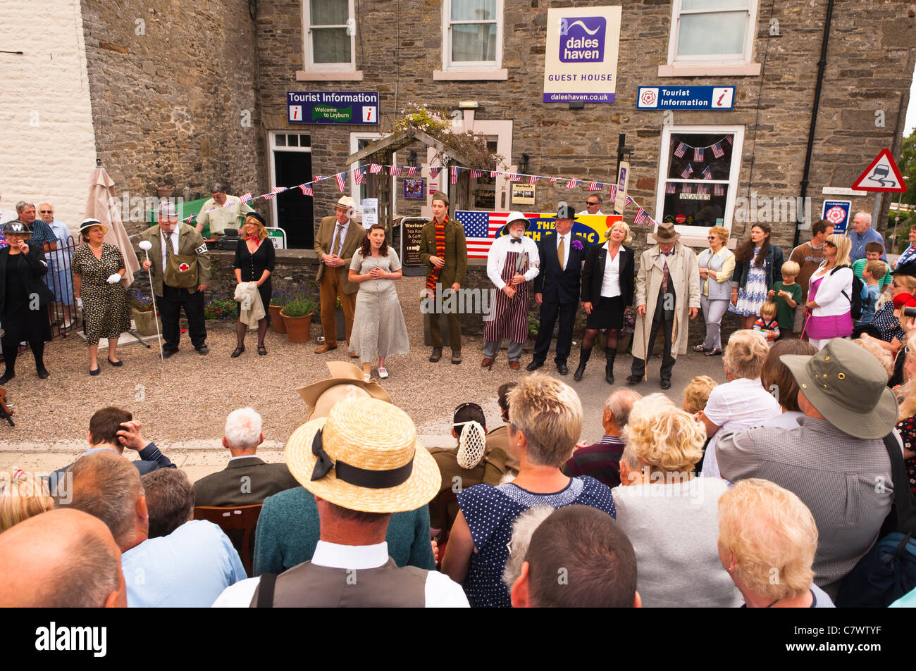 A Dad's Army reenactment at the 1940's weekend at Leyburn in North ...
