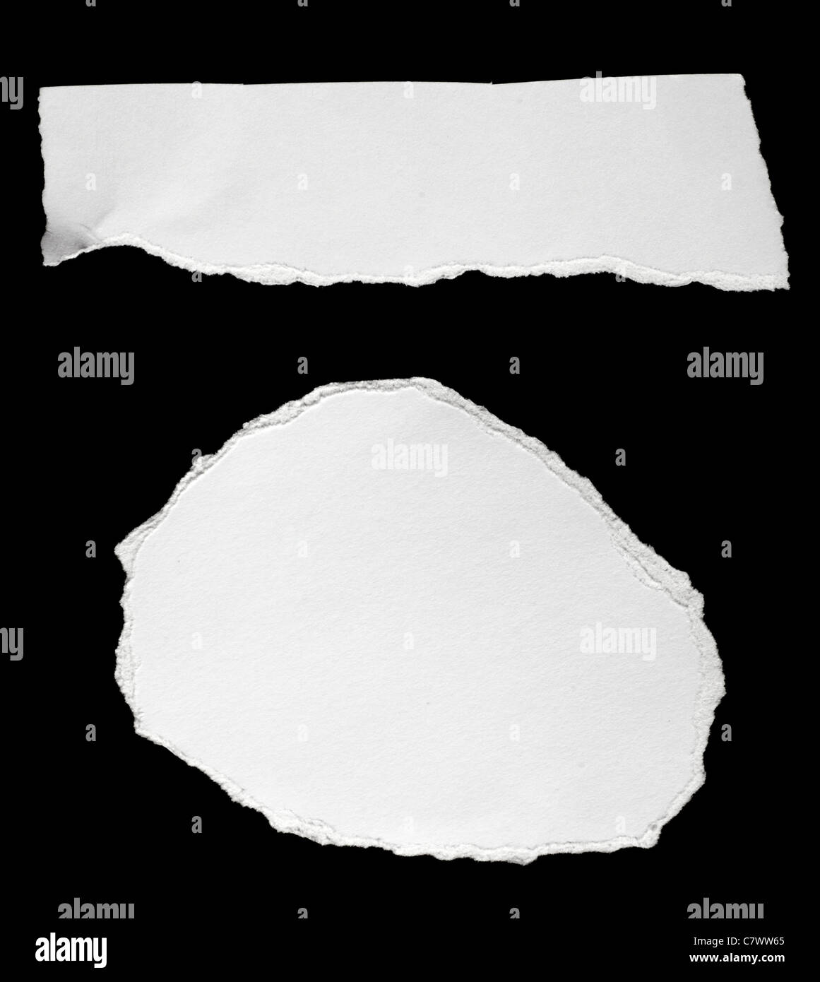 collection of various ripped pieces of paper Stock Photo - Alamy