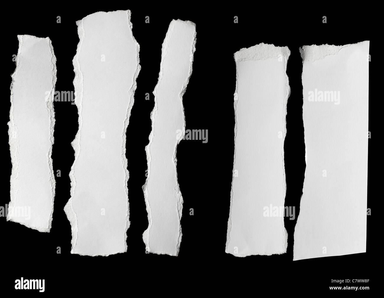 collection of various ripped pieces of paper Stock Photo - Alamy