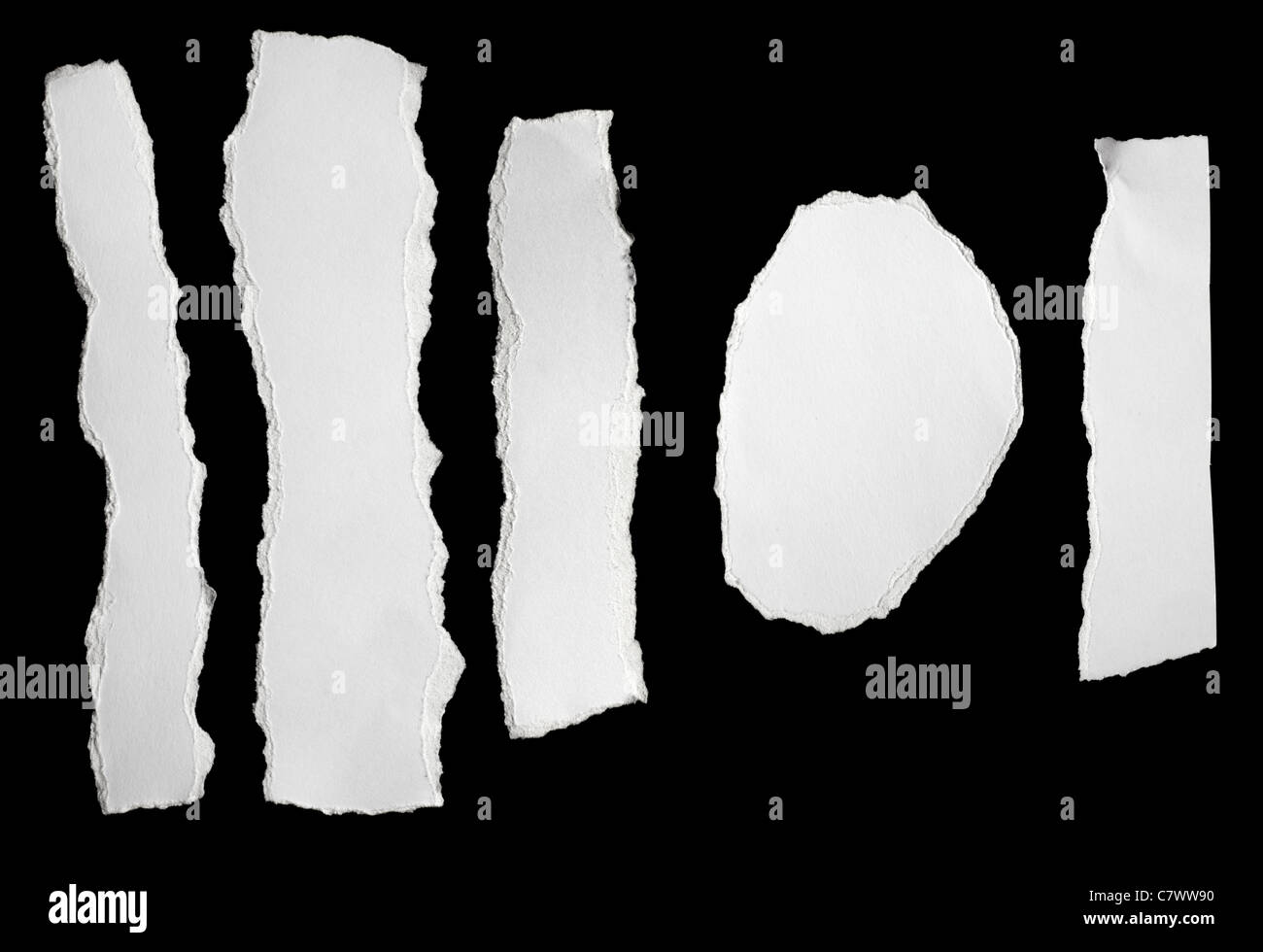 collection of various ripped pieces of paper Stock Photo - Alamy