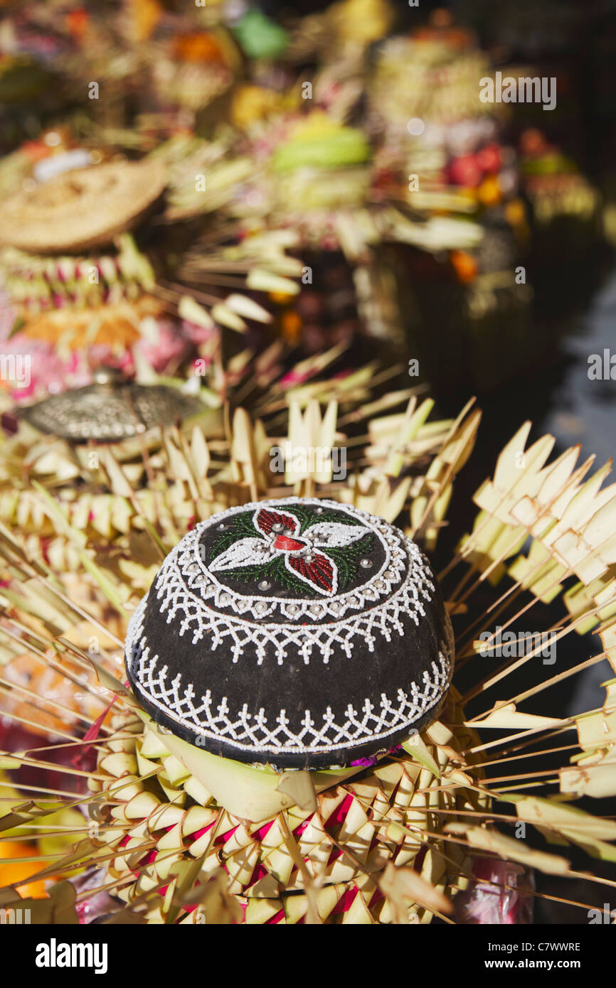 Offerings of fruit at temple ceremony, Bali, Indonesia Stock Photo - Alamy