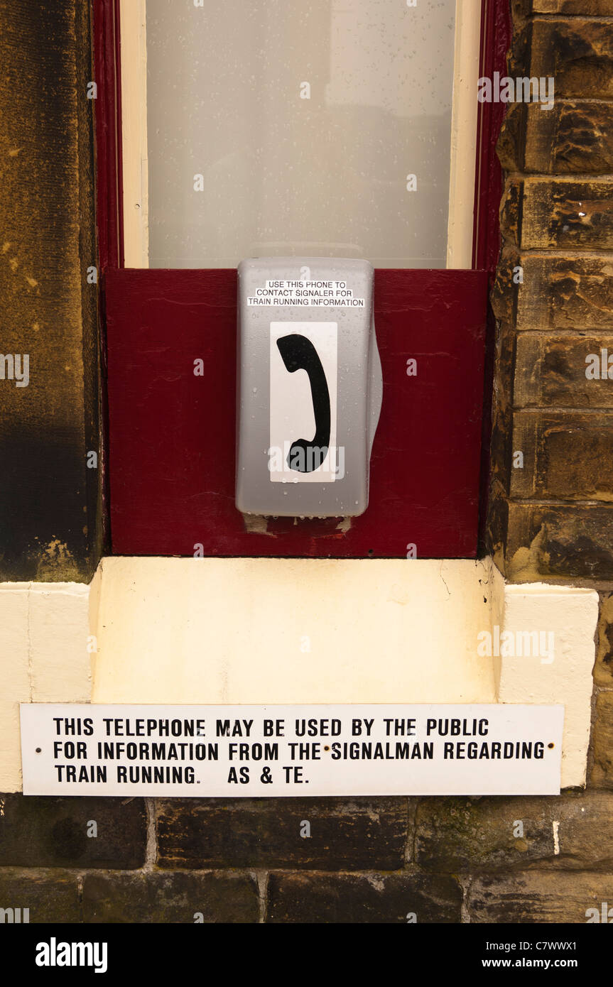 A telephone to speak to the signalman at the Railway Station at Settle ...