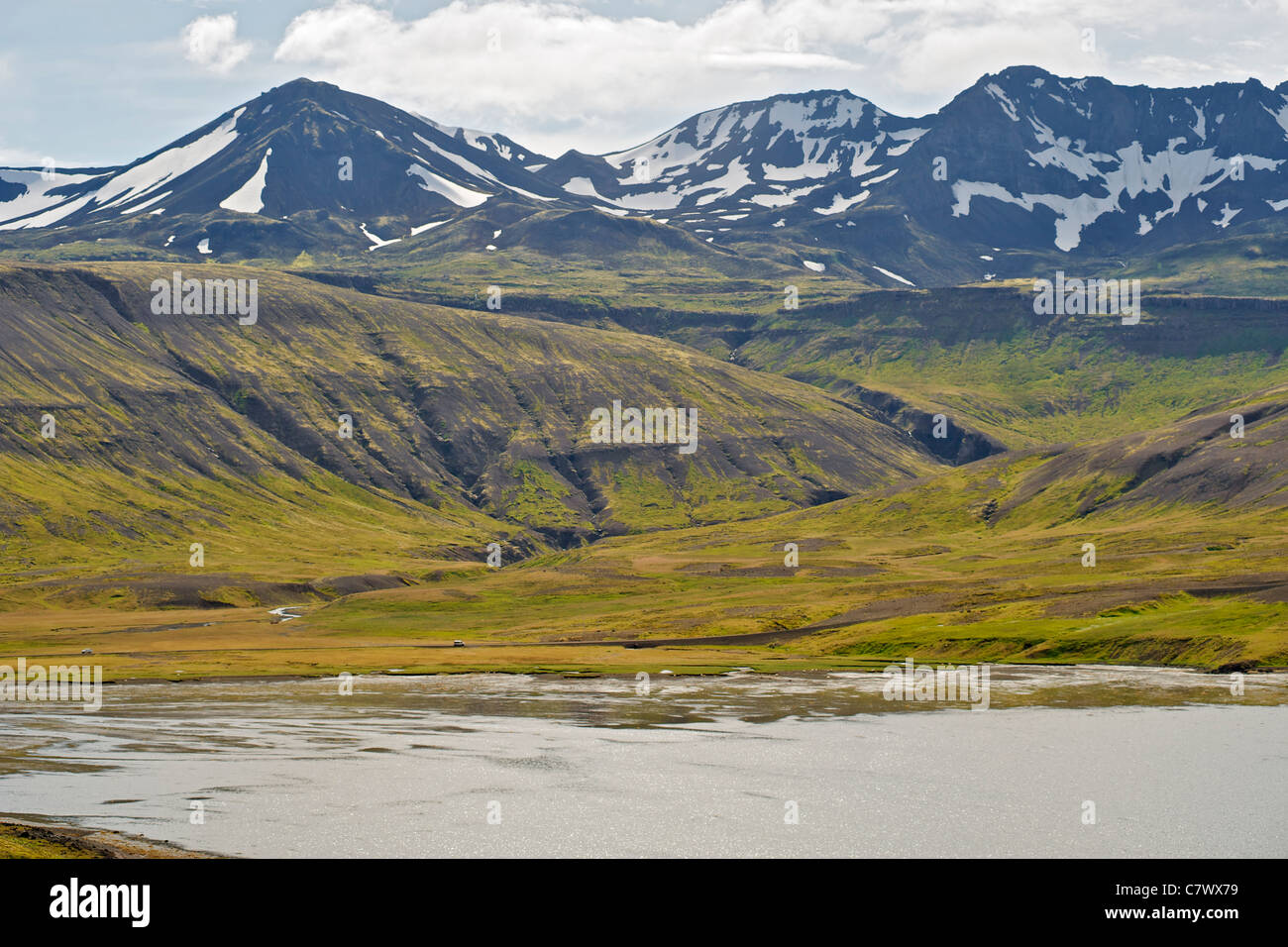 Mountainous landscape of Snaefellsness National Park in west Iceland ...