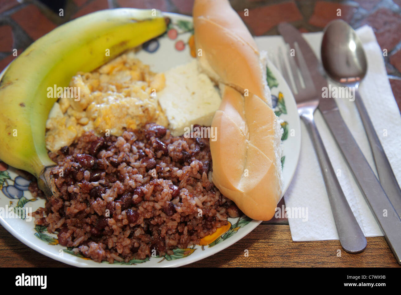 Managua Nicaragua,Central America,Hotel Villa Angelo,typical breakfast ...