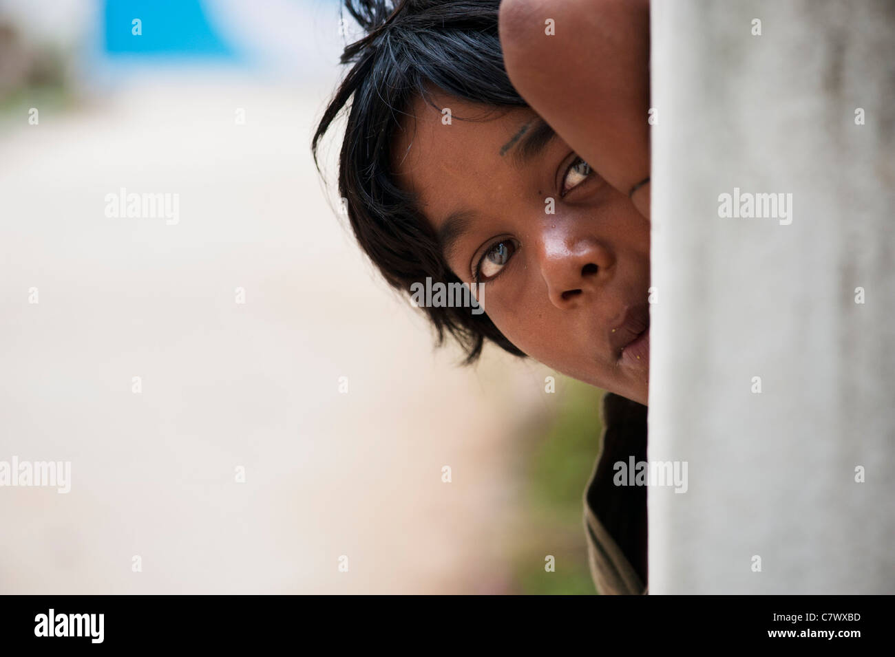 Young poor lower caste Indian street boy portrait Stock Photo - Alamy