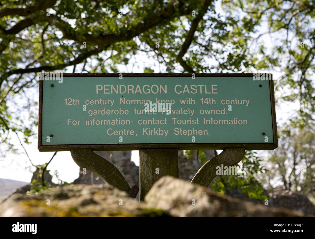 Pendragon Castle Ruins of the Great Tower, Next to the River Eden ...