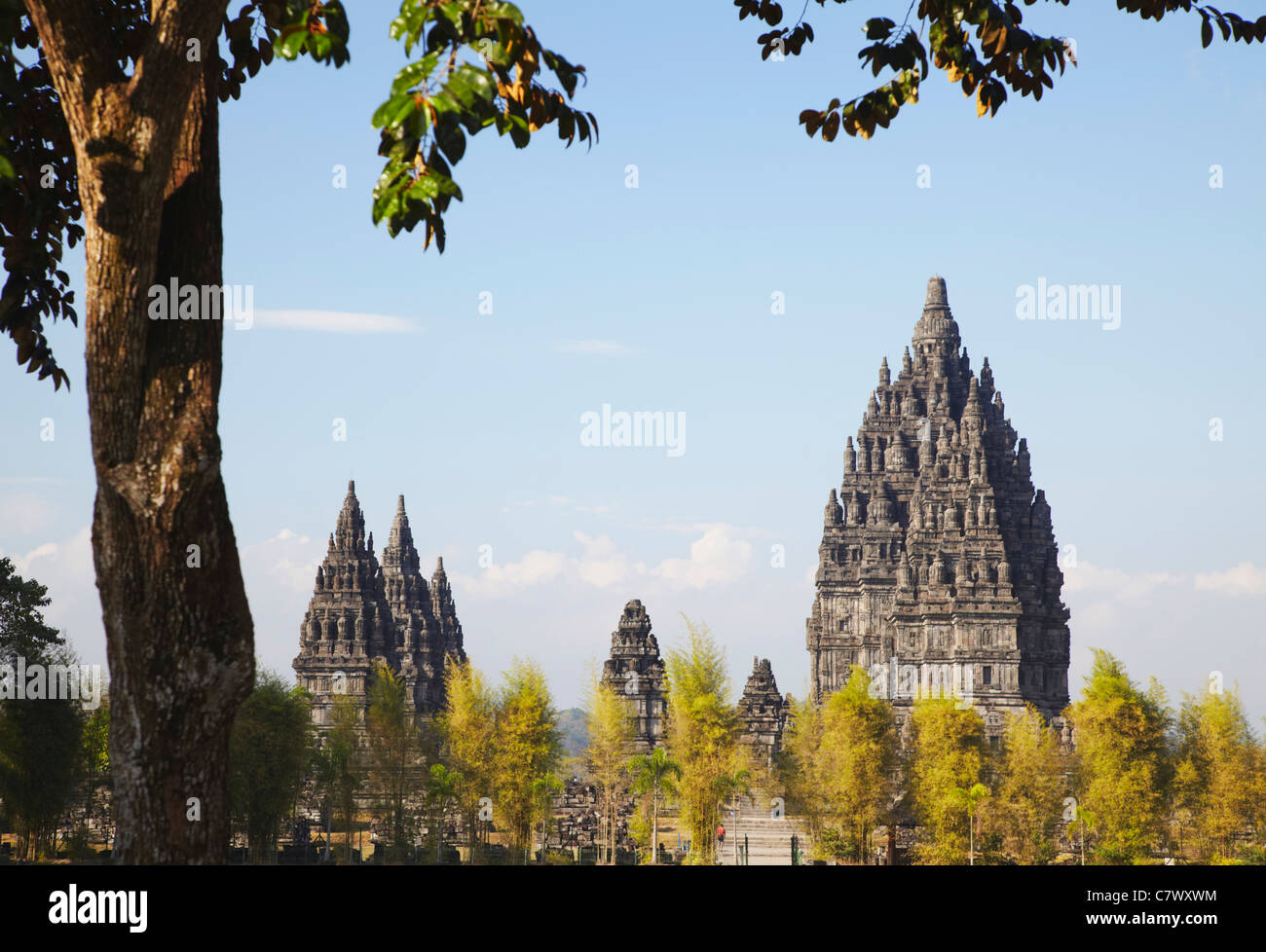 Temples at Prambanan complex (UNESCO World Heritage Site), Java ...