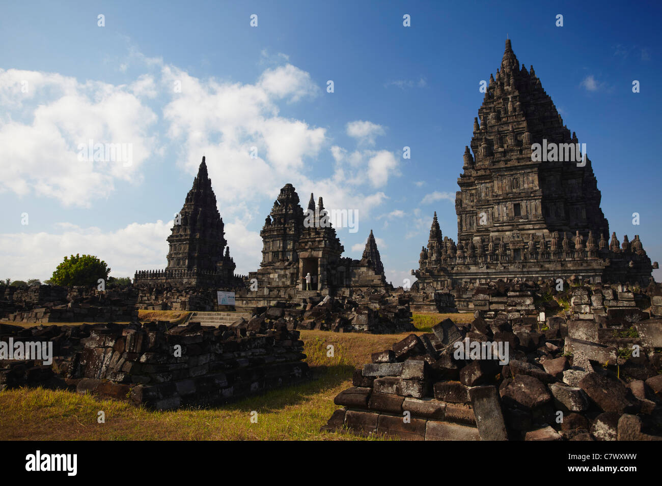 Temples at Prambanan complex (UNESCO World Heritage Site), Java ...