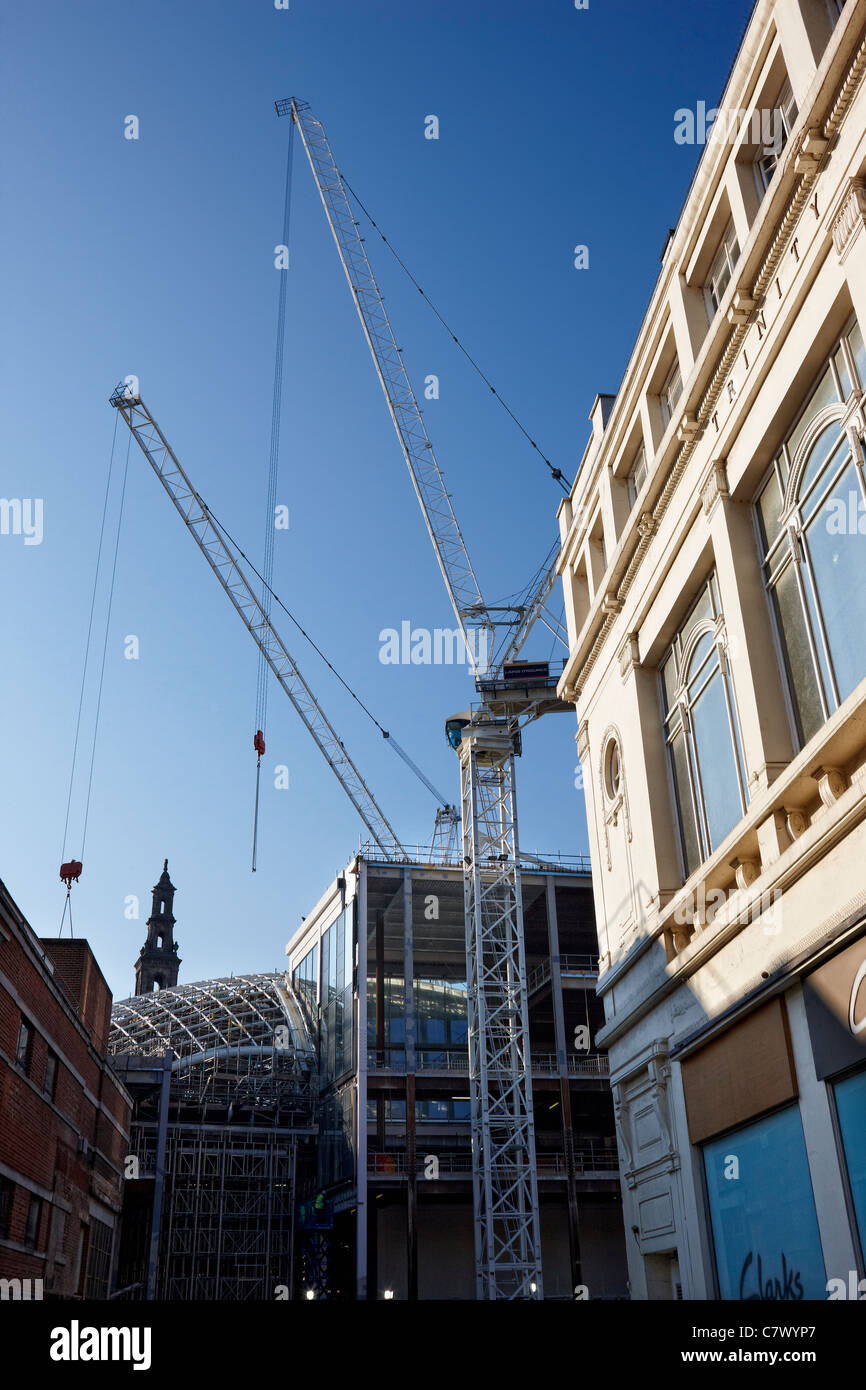 Looking down Trinity Street towards the 'Trinity Leeds' a leisure and ...