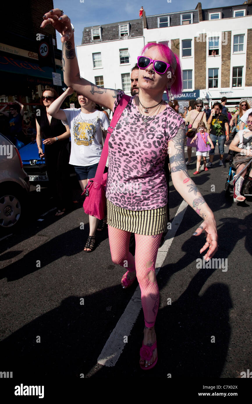 Stoke Newington Zombie protest. Demonstrating against the planned ...