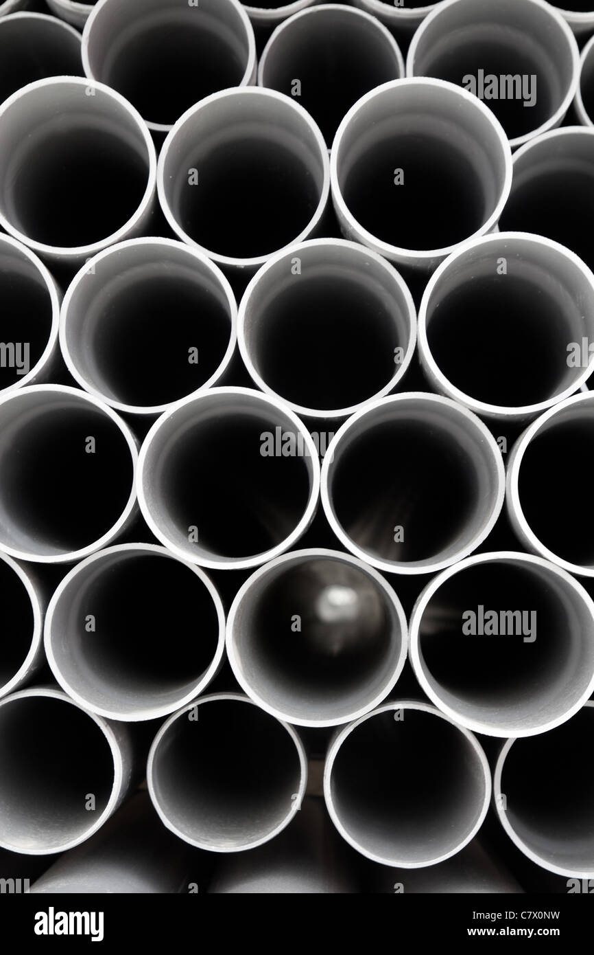 Gray pvc tubes plastic pipes hi-res stock photography and images - Alamy
