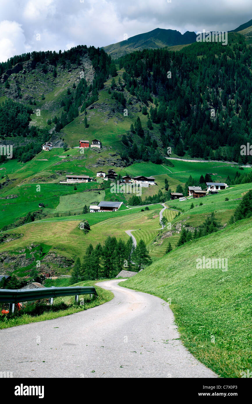 Northern Italy South Tyrol Alps with village Stock Photo - Alamy