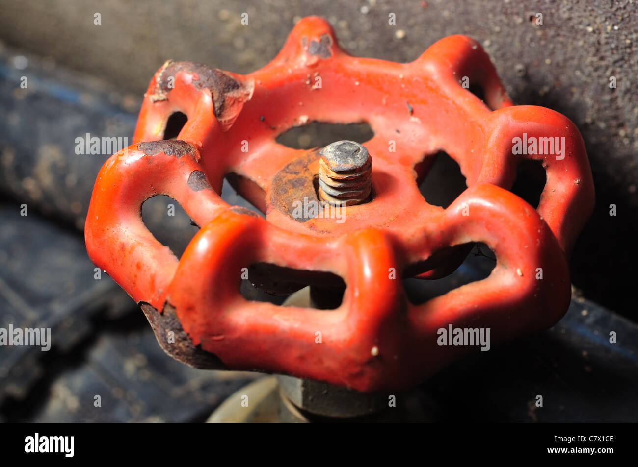 old red valve Stock Photo - Alamy