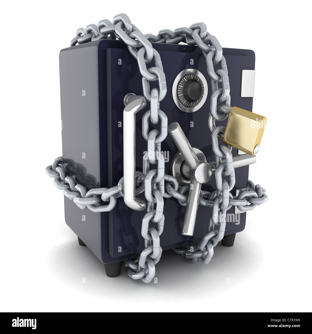 Safe on white background (done in 3d Stock Photo - Alamy