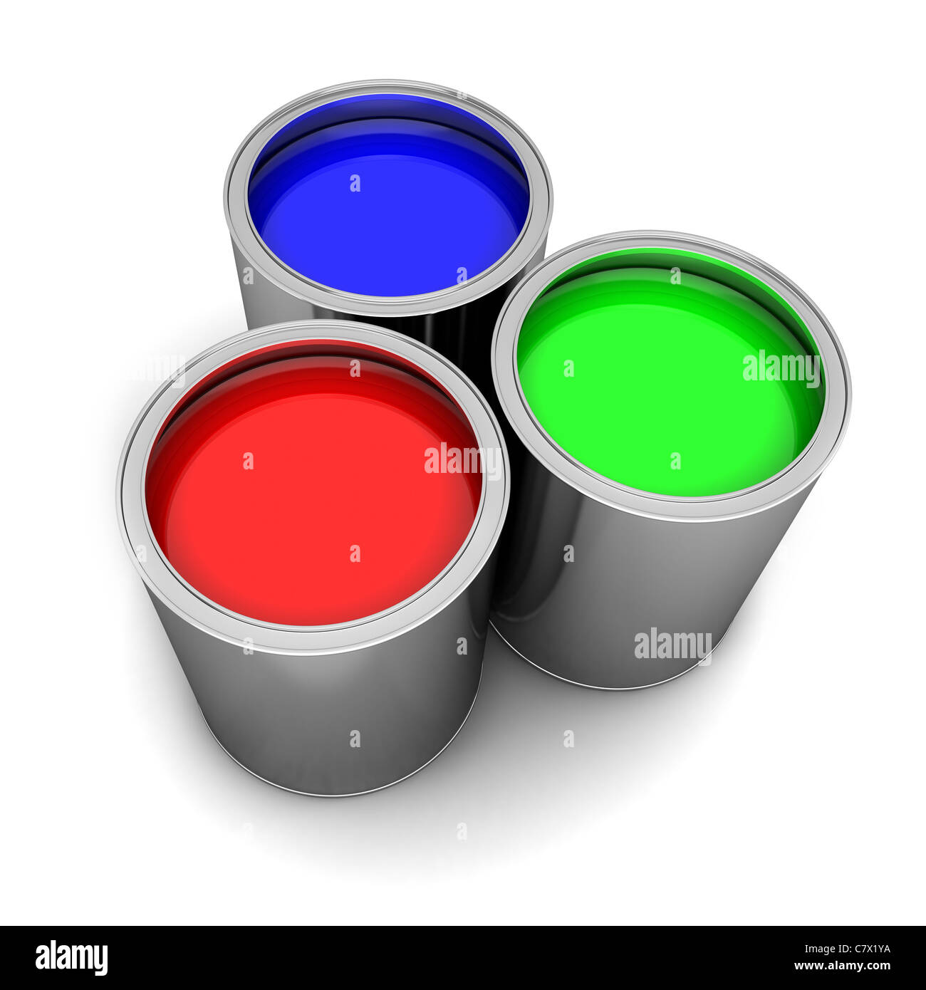 Paint RGB on white background (done in 3d Stock Photo - Alamy