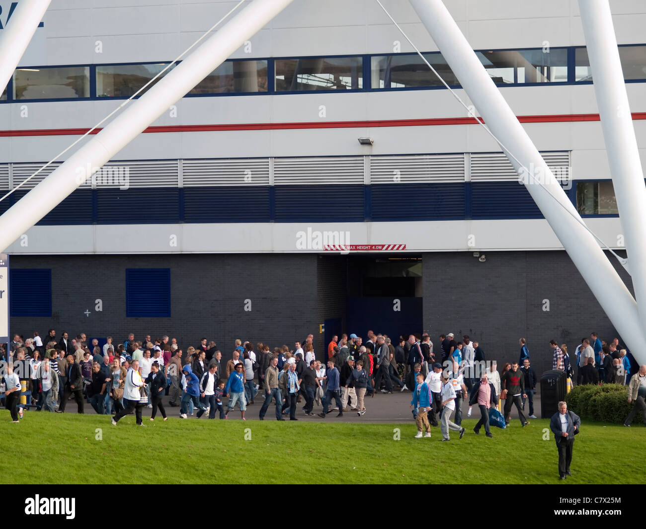 Fans leaving the Reebok Stadium, the home ground of Bolton Wanderers at ...