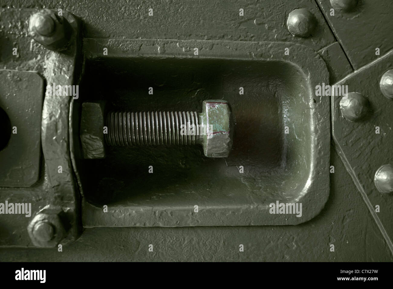 Heavy duty nuts, bolts and rivets on a WW1 Mark 5 tank The Imperial War ...