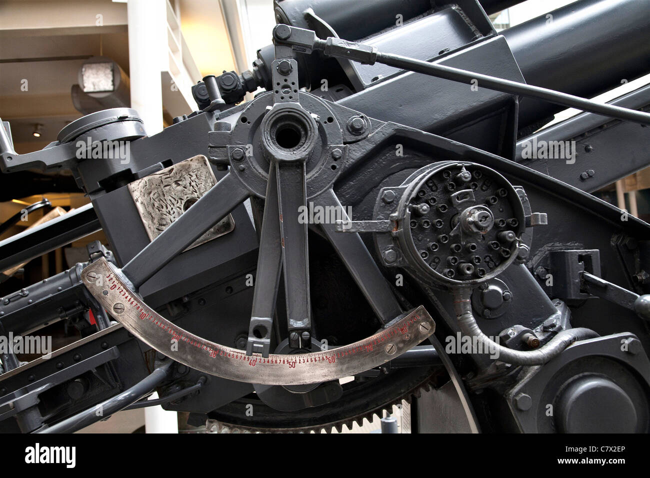 German 88mm anti-aircraft gun elevation guide and workings. Imperial ...