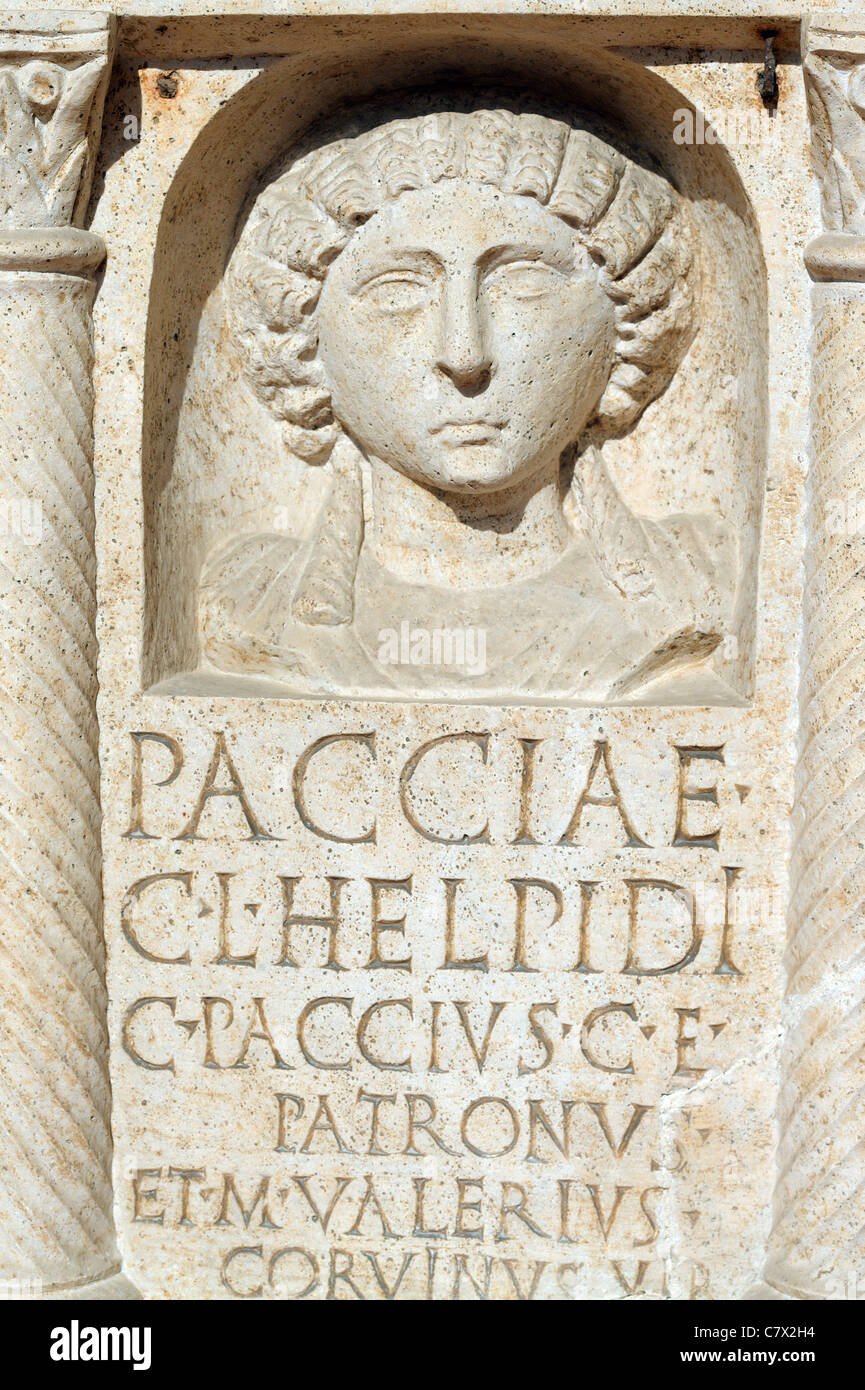 Roman tombstone Ravenna Museum Stock Photo - Alamy