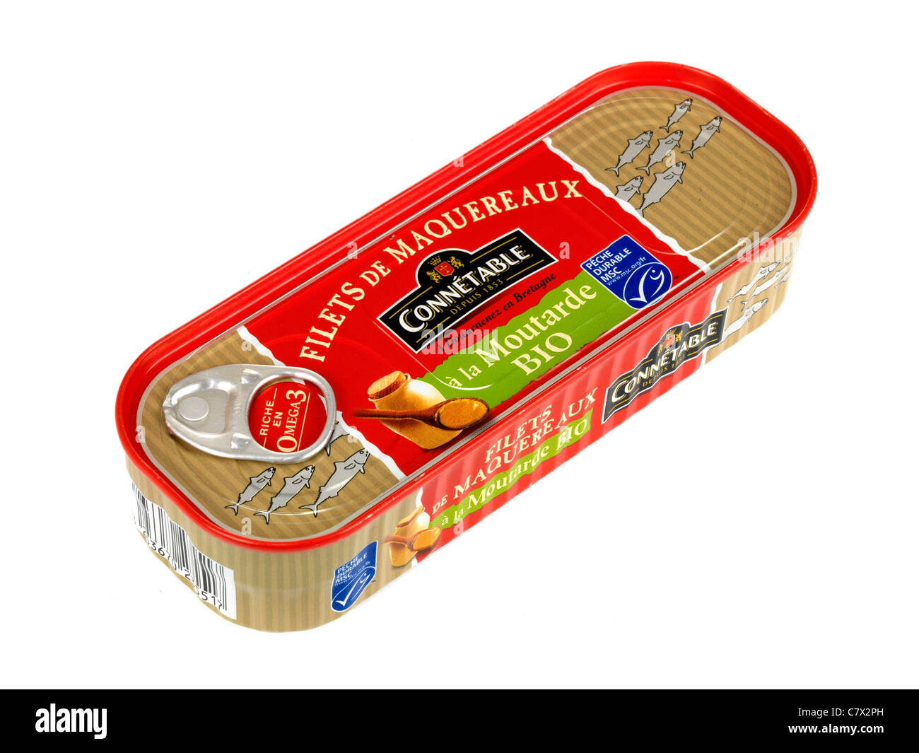 Tinned mackerel Cut Out Stock Images & Pictures - Alamy
