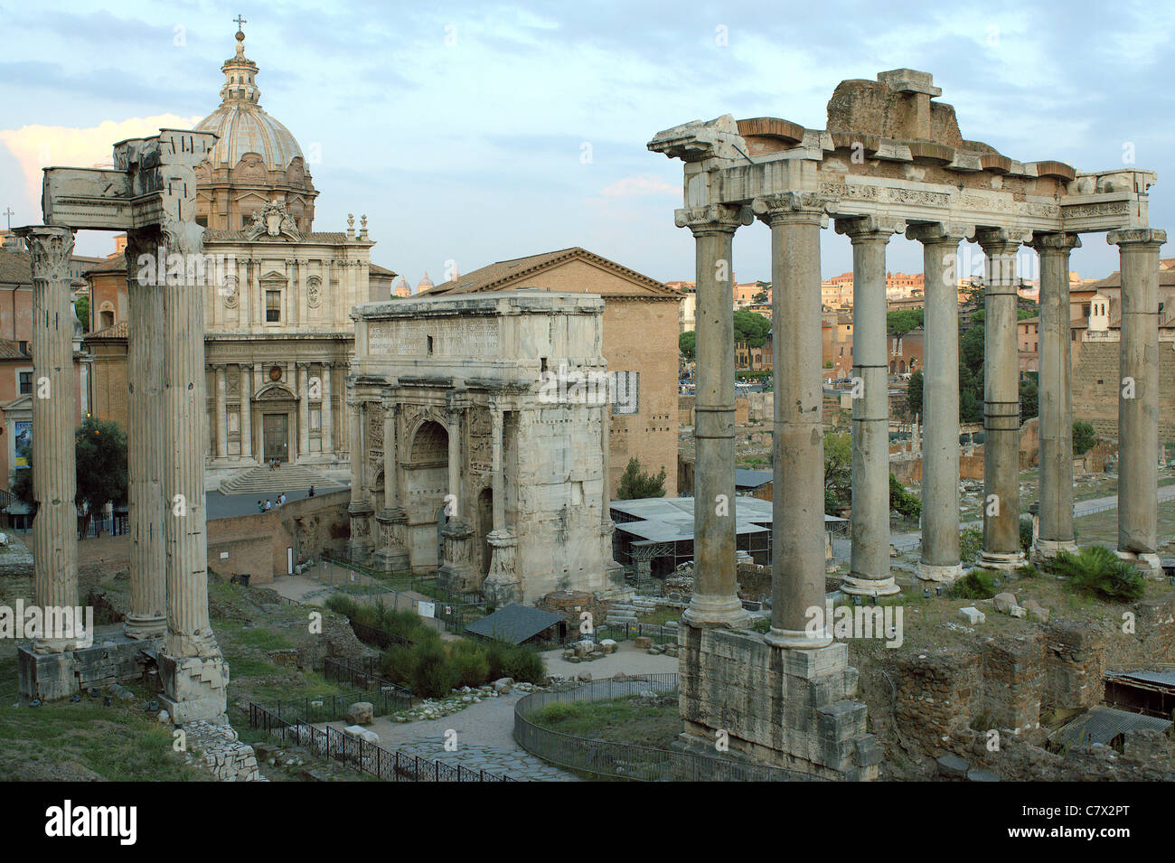 Roman Forum Forum Romanum Temple of Vespasian Saturn Arch of Septimius ...