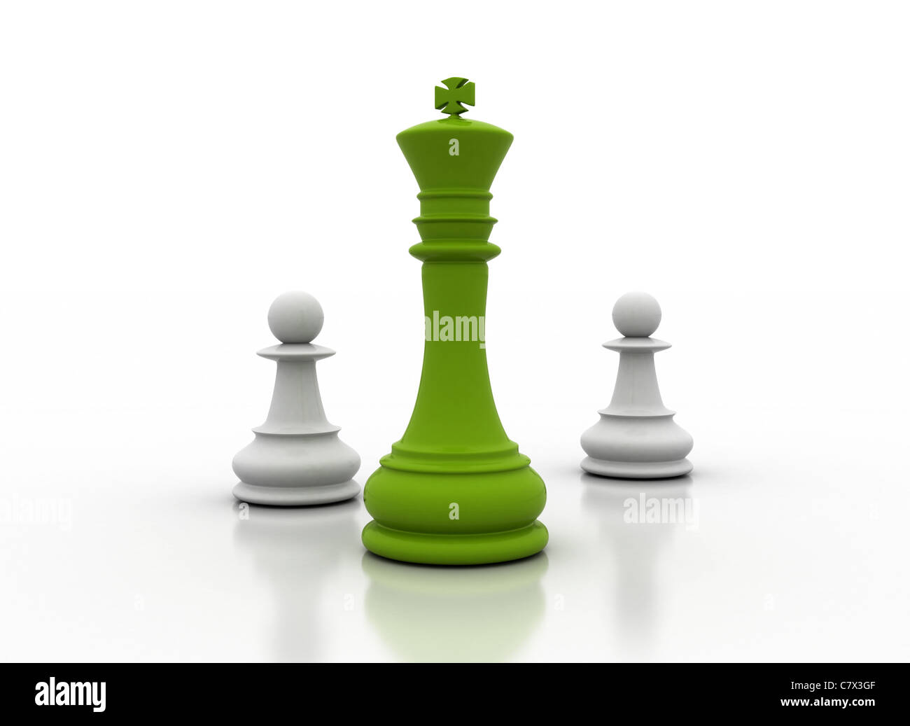 Green chess King Stock Photo - Alamy