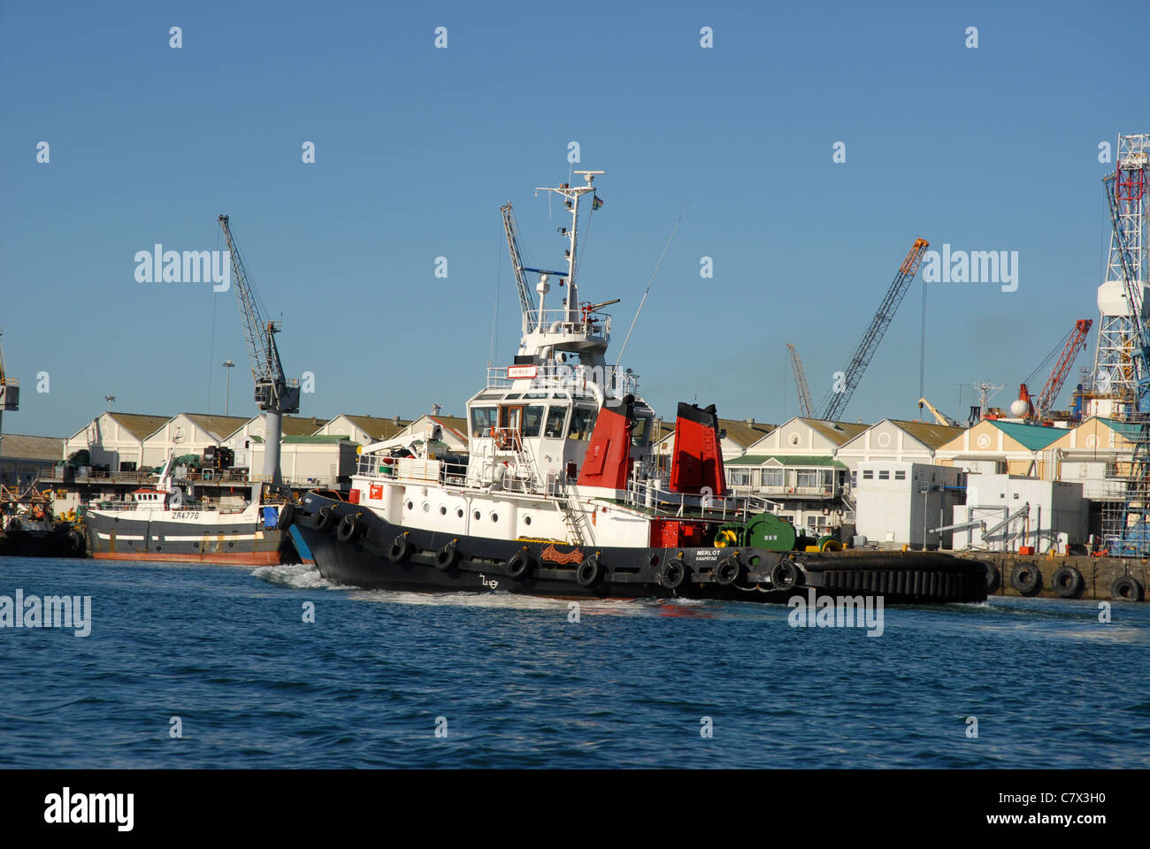 tugboat in the harbour, V & A Waterfront, Cape Town, Western Cape ...