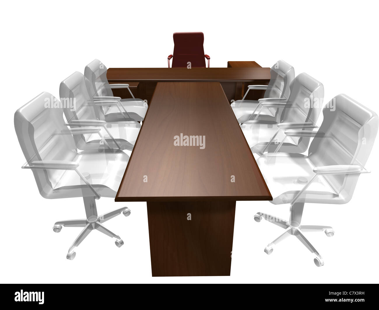 luxury Table of the director 3D rendering Stock Photo - Alamy