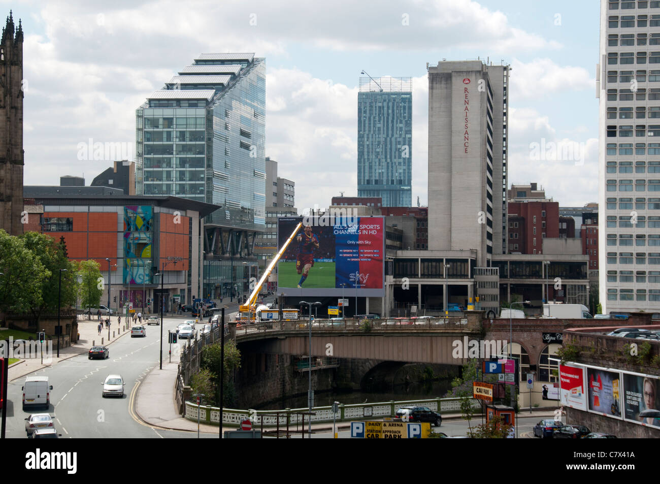 City Centre tower blocks over the future Greengate Square development ...