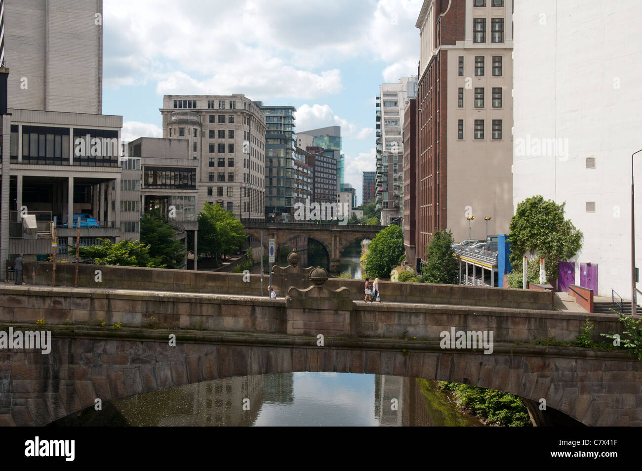 River irwell bridge reflection hi-res stock photography and images - Alamy
