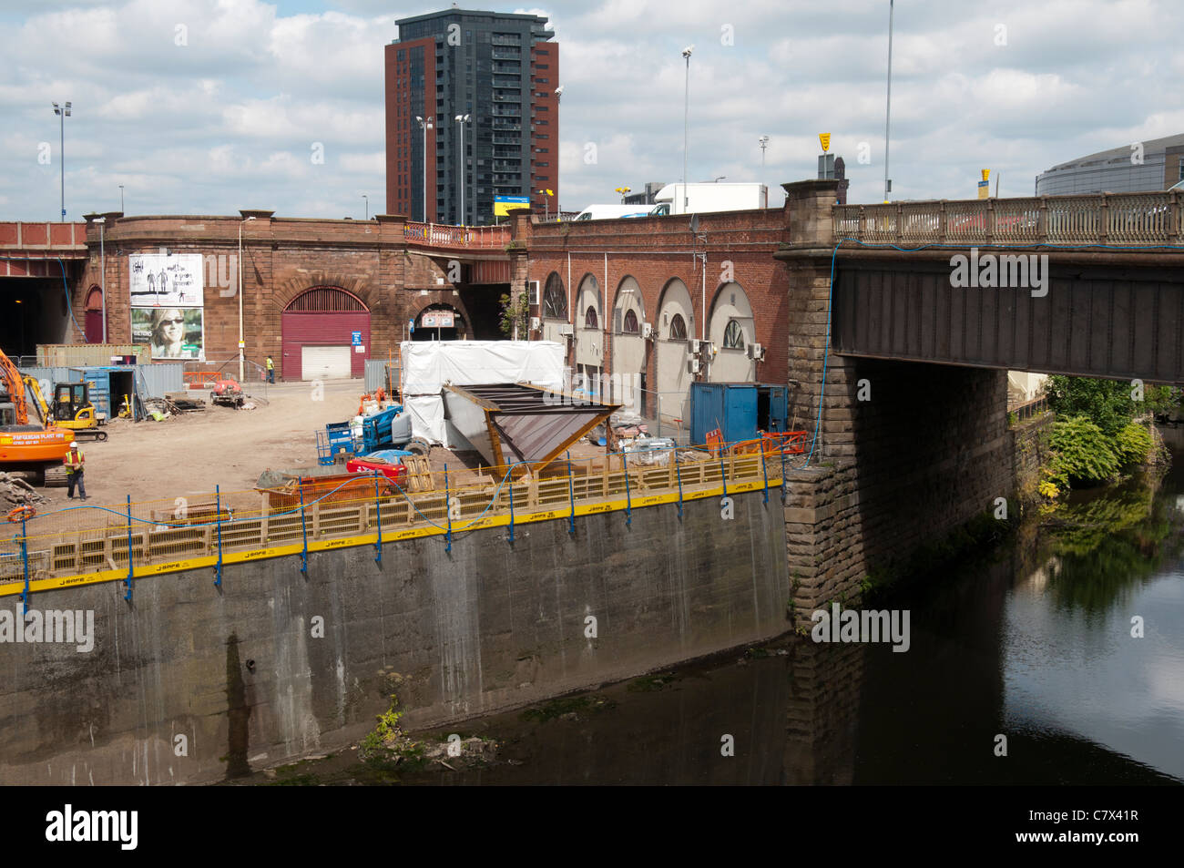 The Greengate development under construction, over the river Irwell ...