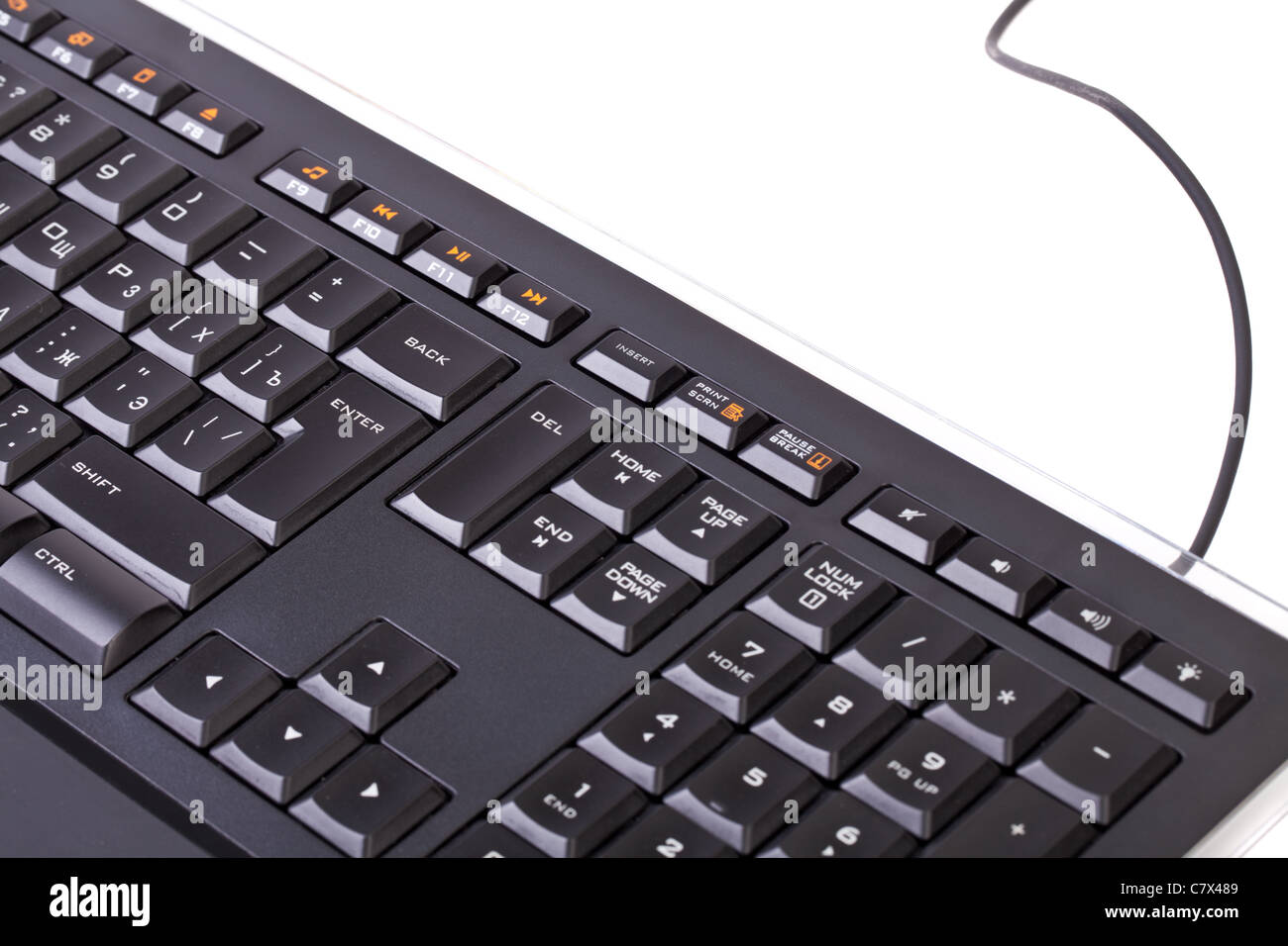 Black business computer keyboard isolated on white background Stock ...