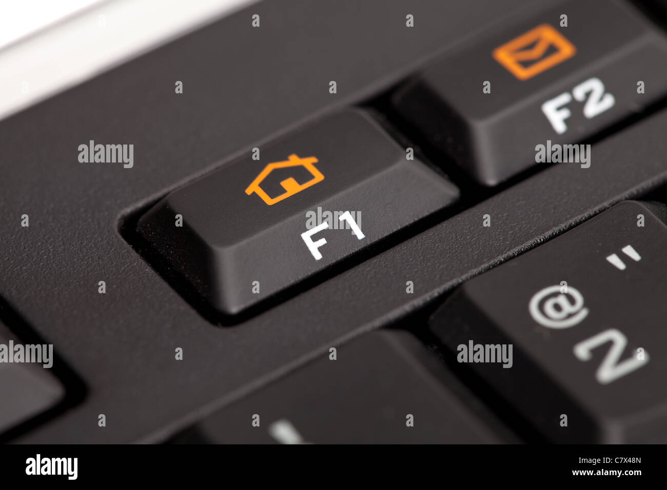 Black business computer keyboard isolated on white background Stock ...