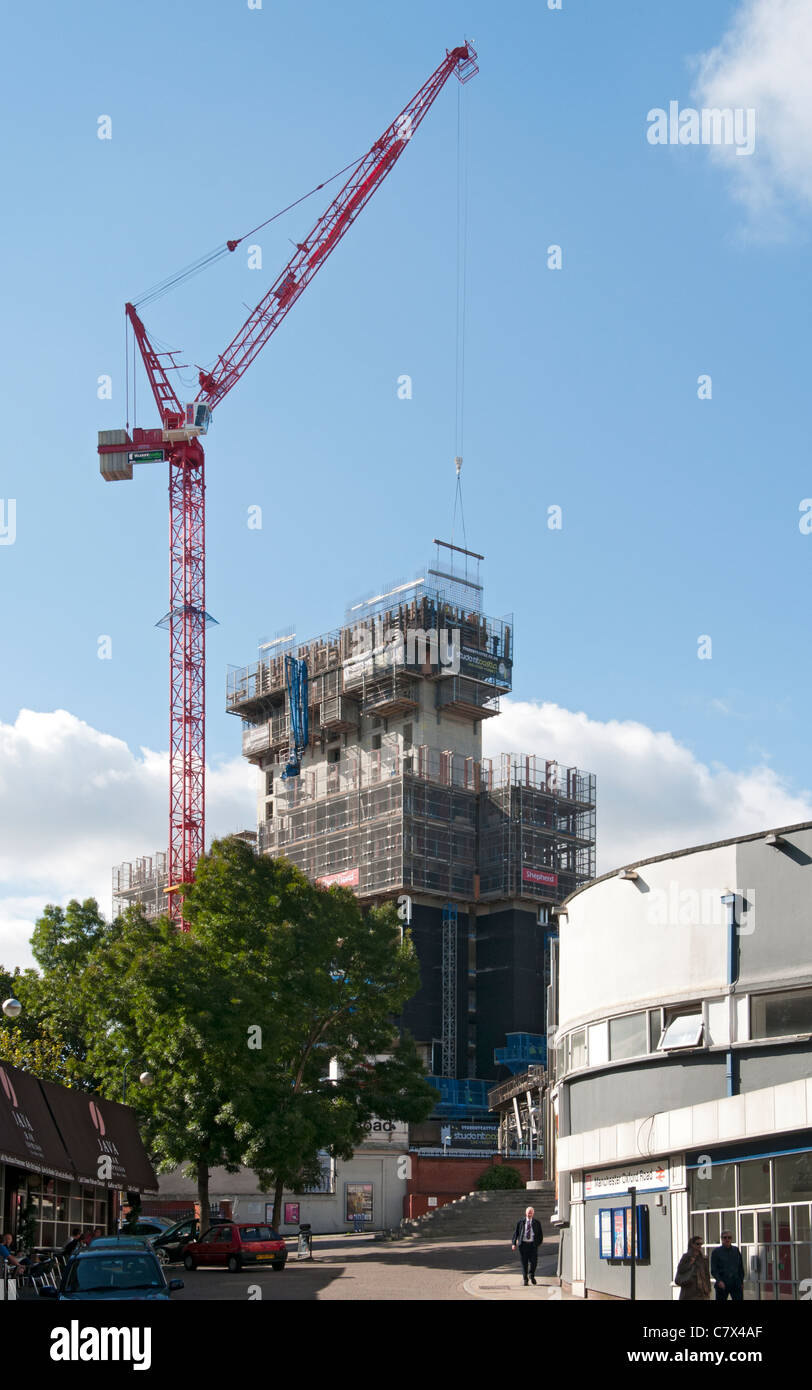 Student Castle apartment block under construction. Great Marlborough ...